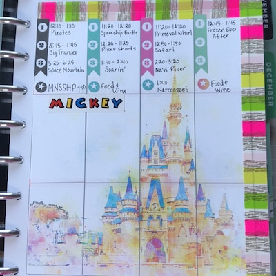 Happy Planner Printable Stickers Cinderella Castle / for Use With ...