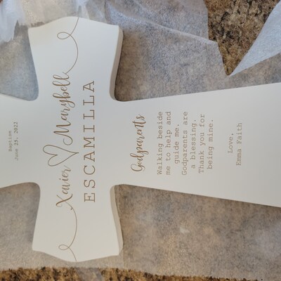 Personalized Godparents Cross for Godparent, Godparent Cross Gift ...