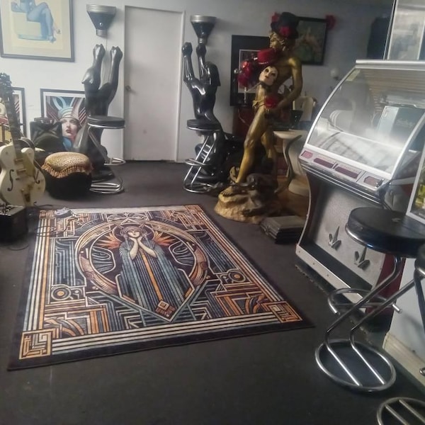 Medieval King Rug, Historic Royal Rug With Horse Rider and Gothic Frame ...