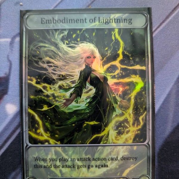 Embodiment of Lightning - Token Alter - Flesh and Blood TCG - Etsy
