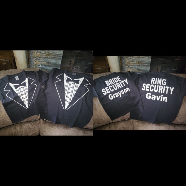 Ring Security Shirt - Ring Bearer T-shirt - Tuxedo Shirt - Wedding ...