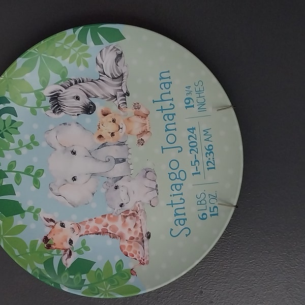 Farm Animals Keepsake Plate in Blue or Your Choice of Color, Keepsake ...