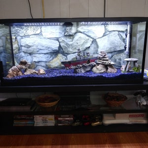 Silver Medley Rock / HD Stone Aquarium Background Rocky Fish Tank ...