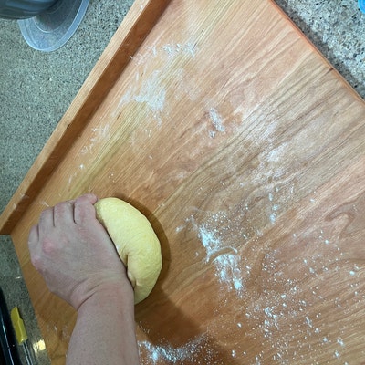 Edge Grain Wood Dough Kneading Board With Double Countertop Notch ...