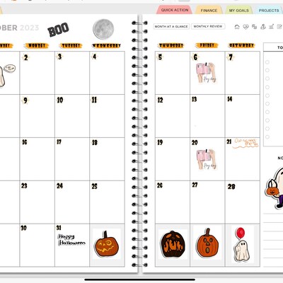 HALLOWEEN SKELETONS Digital Stickers for Goodnotes, Notability, XODO ...