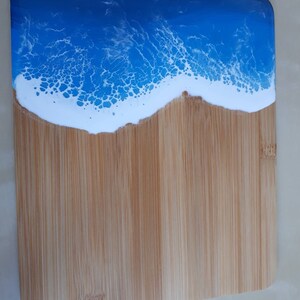 Handmade Ocean Sea Wave Long Bamboo Serving Board Chopping - Etsy UK