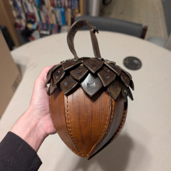 Digital Leather Acorn Bag PATTERN - Nature Set - Etsy