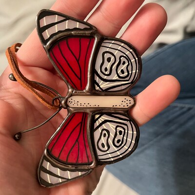 Blue Butterfly Stained Glass Butterfly Glass Wings Stained Glass Blue ...