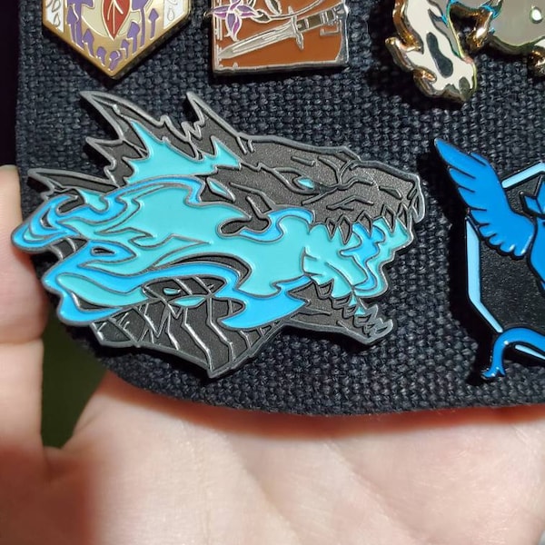 Kaiju Godzilla Glow-in-the-dark Enamel Pin - Etsy
