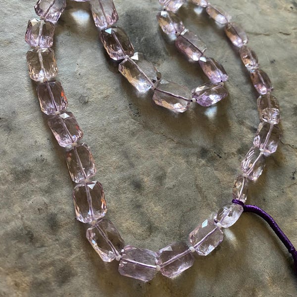 10 Pieces Pink Amethyst Pear Bi Rosette Faceted Beads Natural Gemstone ...