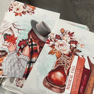 Fall Aesthetics Stickers/layering Sticker Kit-journal - Etsy