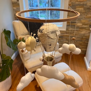 Hot Air Balloon Crib Mobile, Adventure Nursery Design, Travel Baby Room ...