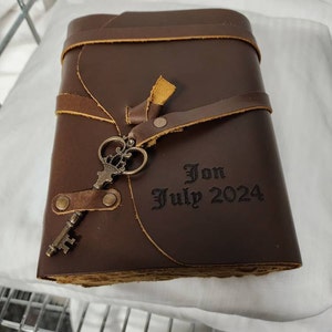 Vintage Handmade Scroll Leather Journal 7x5 Travel Diary Notebook ...