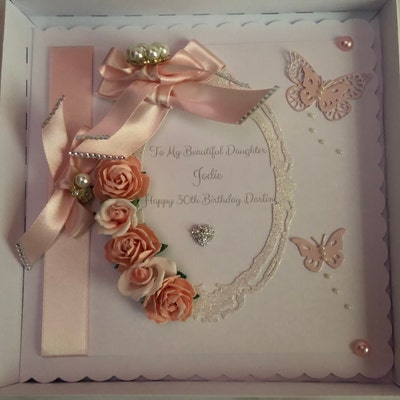 Large Boxed Luxury Personalised Birthday Card for Daughter ...