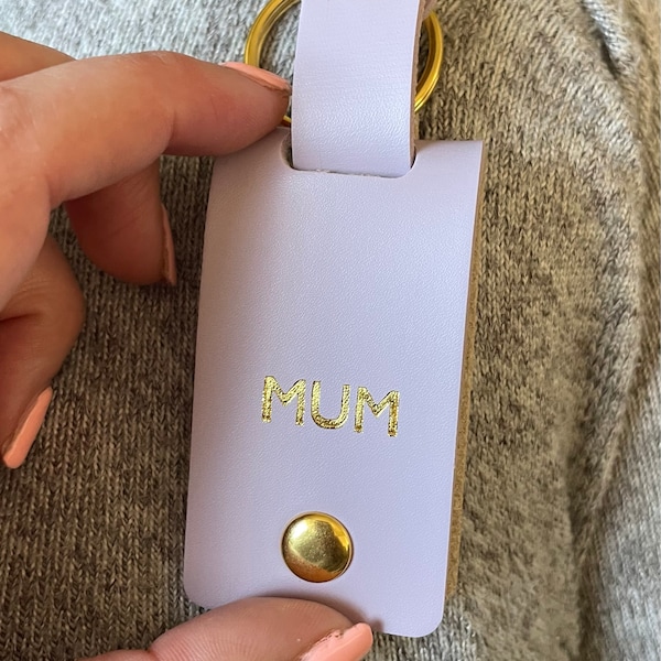 Personalised Mummy Photo Keyring / Vegan Leather Photo Keychain ...