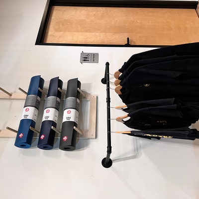 Yoga Mat Holder/ Custom Yoga Mat Rack/ 1,2,3,4,5,6,7,8,9,10 Mats / Free ...