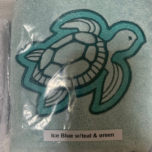 Sea Turtles Embroidered on Bath Towels, Hand Towels And/or Wash Cloths ...