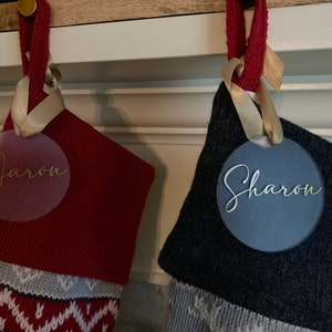 Personalized Acrylic Stocking Tags, Holiday Ornaments, Wedding Place ...