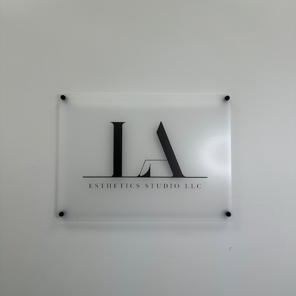Custom Acrylic Business Sign, Office Door Sign, Custom Logo Sign ...