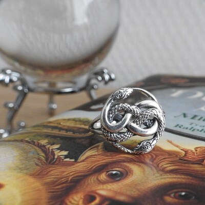 Auryn Snake Ring .925 Sterling Silver Polished Oxidized Finish ...