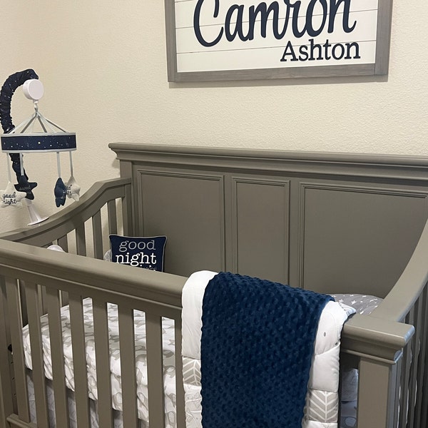 Nursery Name Sign Boy, Baby Boy Wood Name Sign, Kids Room Decor, Letter ...