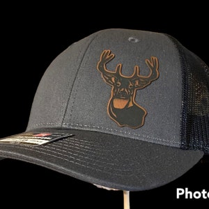 Hunting Life Whitetail Deer Leatherette Hat Patch With - Etsy