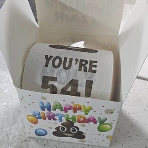 Printed TP Holy Poop You're 28 Printed Toilet Paper Gag Gift Happy 28th ...