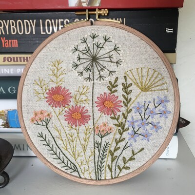 Botanical Embroidery Design for Favor Bag Gift Bag Embroidery - Etsy