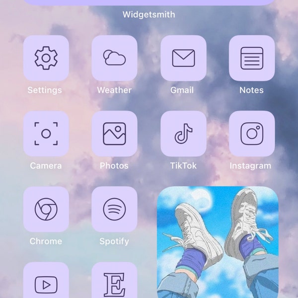 Lilac Purple App Icon Pack - Premium Handcrafted Icons for Aesthetic ...