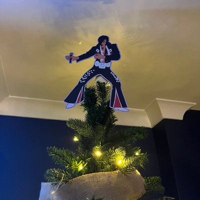 Hand Glittered Rocketman Tree Topper Gift for Music Fans - Etsy UK