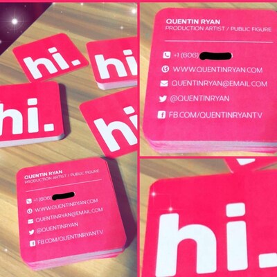Mini Photographer Business Cards, Realistic Camera, Square Die-cut ...