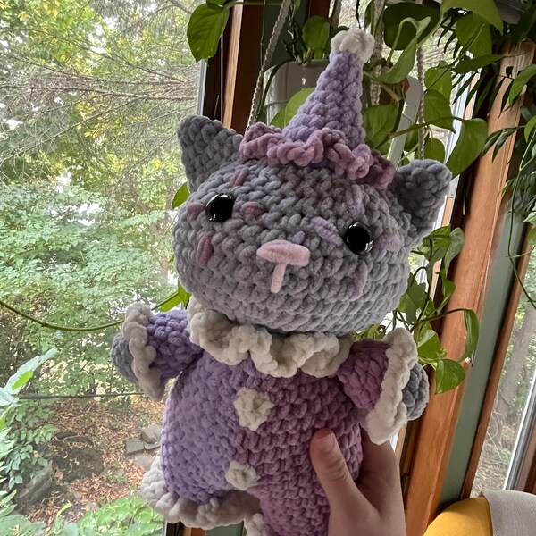 Crochet Jester Kitty and Bunny Pattern. Crochet Jester Bunny. Crochet ...