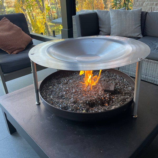 28" Fire Pit Heat Deflector / Reflector and Cover for Better Warmth ...
