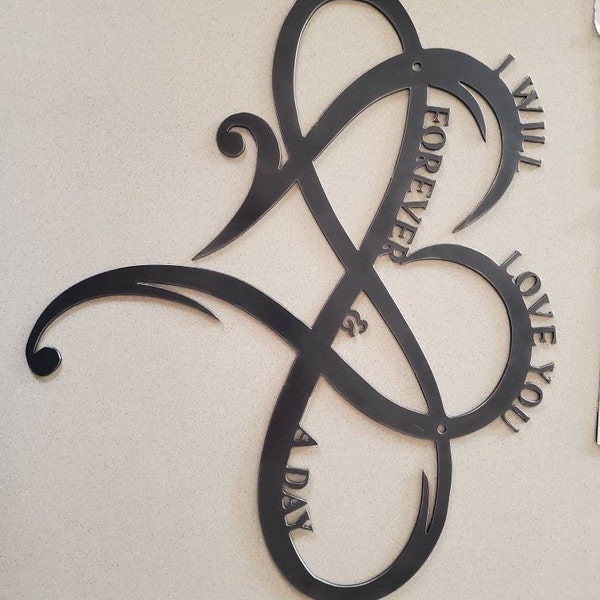 Personalized Infinity Heart Metal Sign | Infinity Sign | Custom Family ...