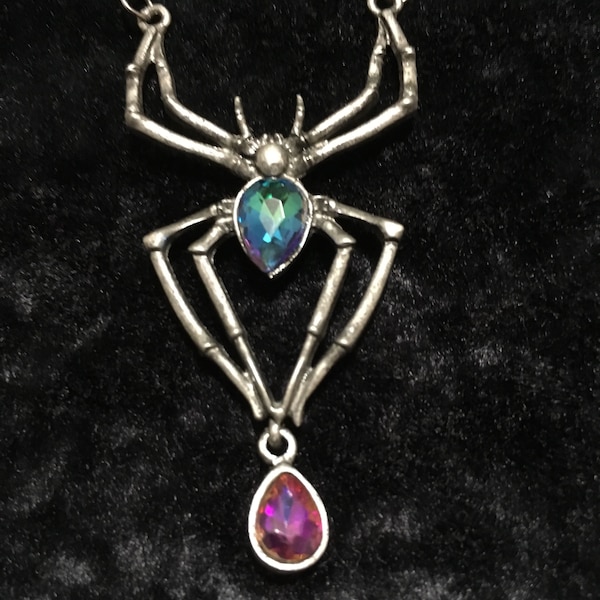 Spider, Spider Bangle, Crystal Spider,large Spider Jewelry,spiders ...