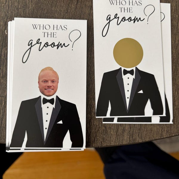 Who Has the Groom, Scratch off Game, Bridal Shower Games, Printed ...