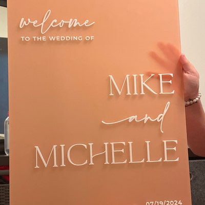 Acrylic Wedding Welcome Sign Wedding Decorations Welcome to Our Wedding ...