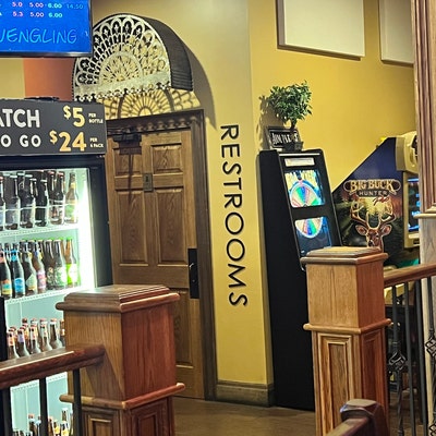 3D Restroom Sign Typography Letters 6 X 48 Modern Office Home Lettering ...