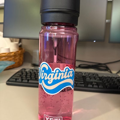 Virginia Retro Text Vinyl Sticker, Virginia Stickers, Virginia Decal ...