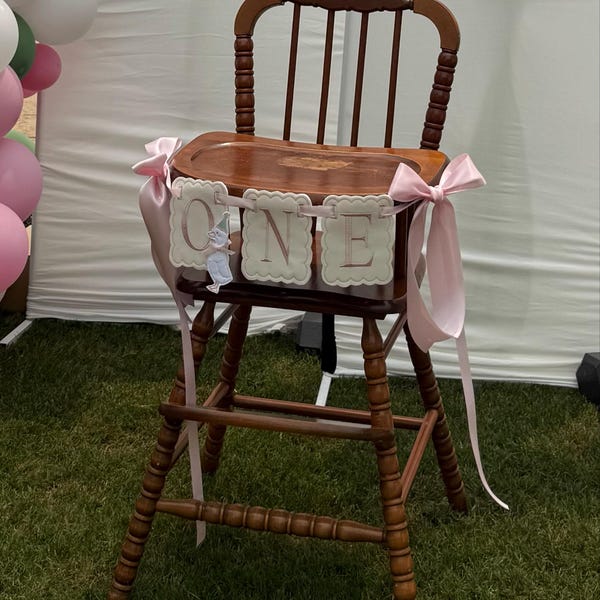 Silly Goose First Birthday High Chair Banner | Classic Pink Cake Smash ...