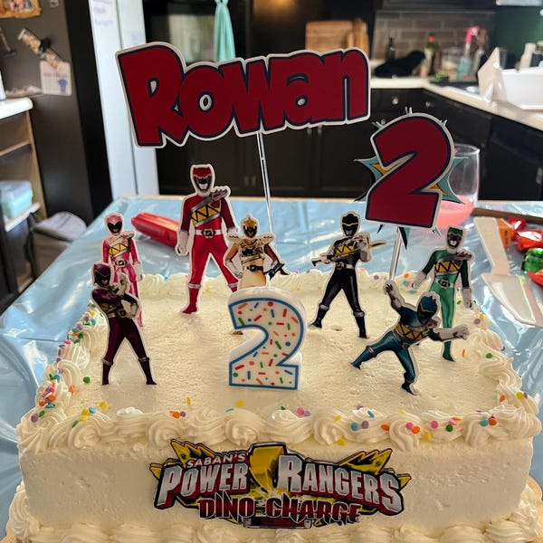 Inspired Power Rangers Cake Topper, Power Rangers Theme, Heroes Decor ...