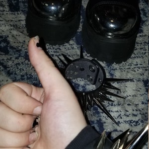 4in Black Spiked Bracer Gauntlet With 72 Spikes | Etsy