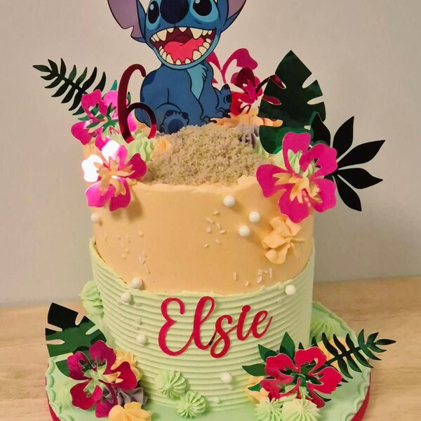 Stitch Cake Topper Set - Etsy UK