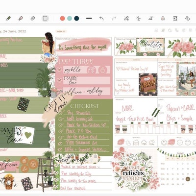 Days of the Week Script Stickers for Digital Planning Pre Cropped ...