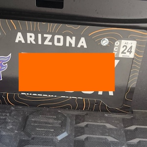 Stained Glass Mountain Range Aluminum Front License Plate Vanity Plate ...