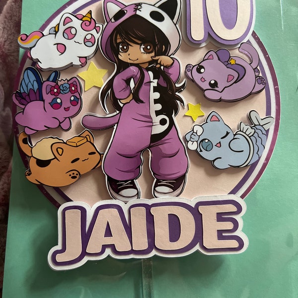 Aphmau Meemeow Inspired Caketopper, Personalized. - Etsy