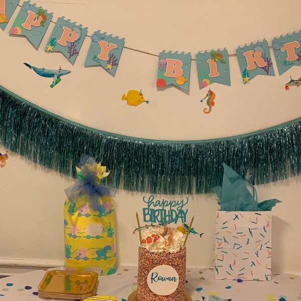 Under the Ocean Banner / Pastel Under the Sea Banner / Nautical Banner ...