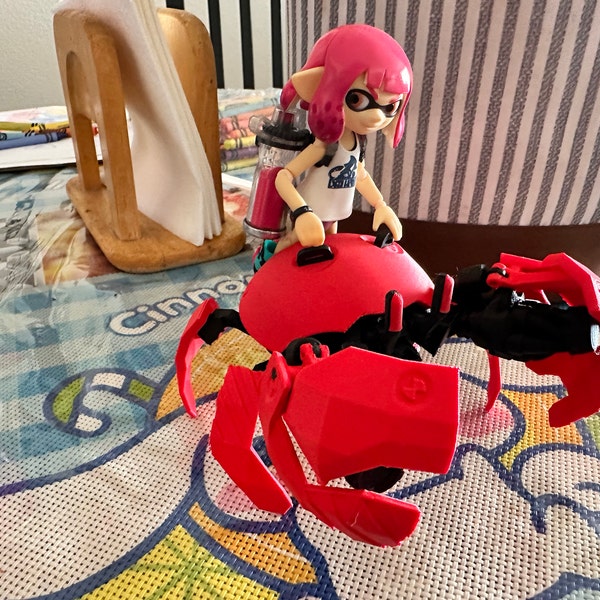 Splatoon Inspired Crab Tank Figure Unpainted Kit Fully Assembled Random ...