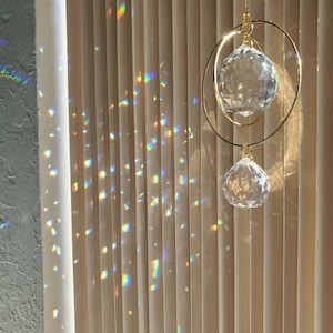 Gold Dripping Gem Crystal Suncatcher, Rainbow Maker, Graduation Gift - Etsy
