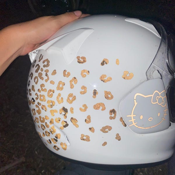 Cheetah Print Reflective Bike Safety Decals Helmet Body Decal Fork Rim ...
